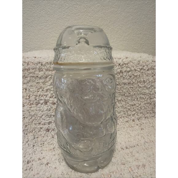 Libbey | Kitchen | Vintage Libby Clear Glass Santa Claus Apothecary ...